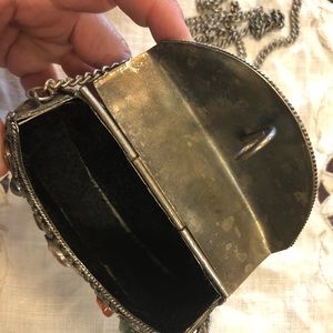 Sajai | Bags | Vintage Sajai Metal Purse With Natural Stones | Poshmark